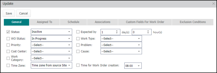 Disabling and deleting PM schedules