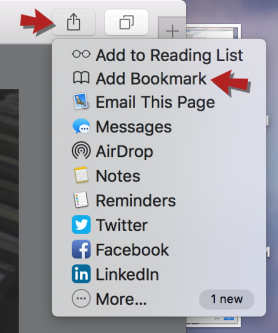 Creating a Bookmark or Desktop Shortcut