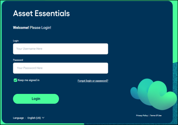 Logging into Asset Essentials
