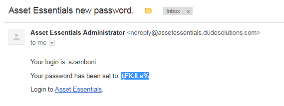Logging into Asset Essentials