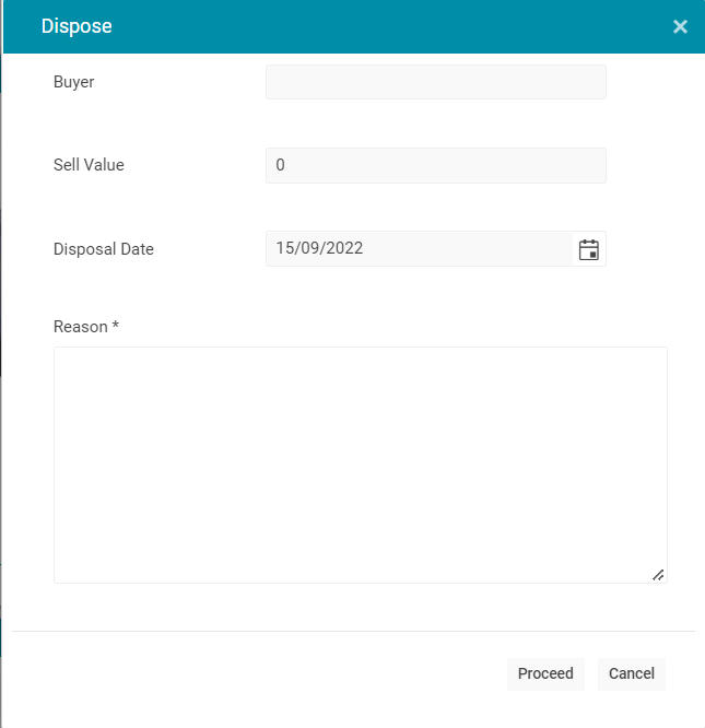 Full Disposal Process for Assets