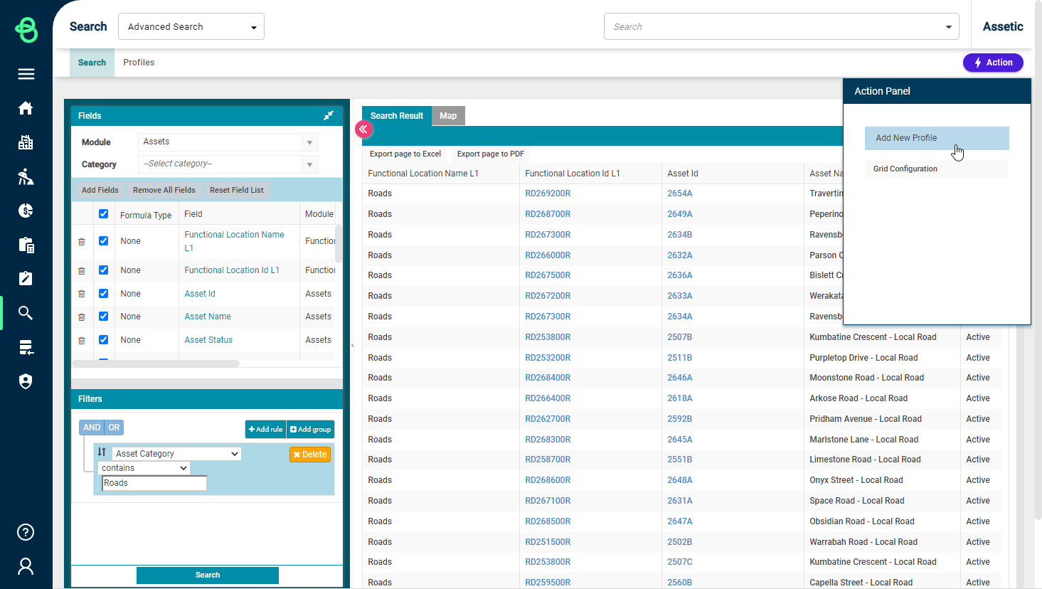 Managing Advanced Search Profiles