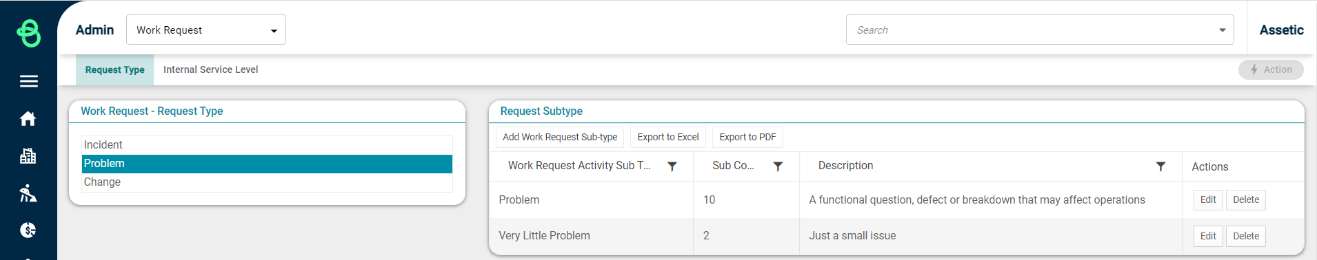 Work Requests Configuration