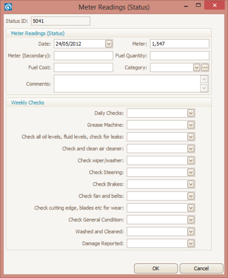 Meter Readings (Status)