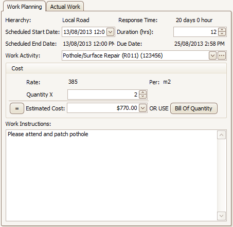 Work Ticket Records - Adding a New Work Item