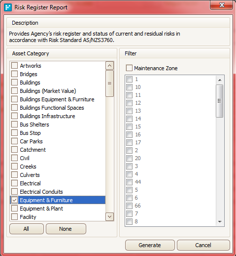 Risk Register Report