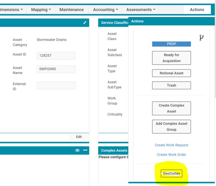 Launch GIS from Assetic