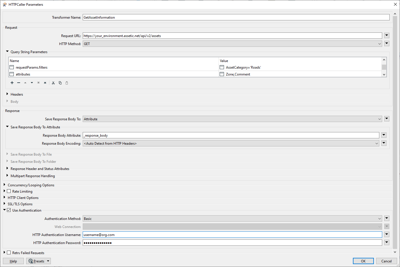 Process: Retrieve Assetic Data with Spatial ETL Tools
