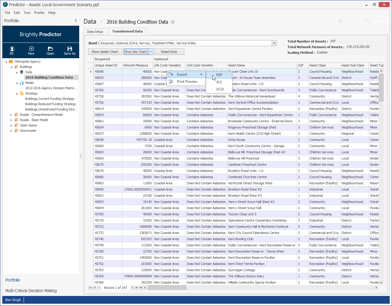 Exporting Tables