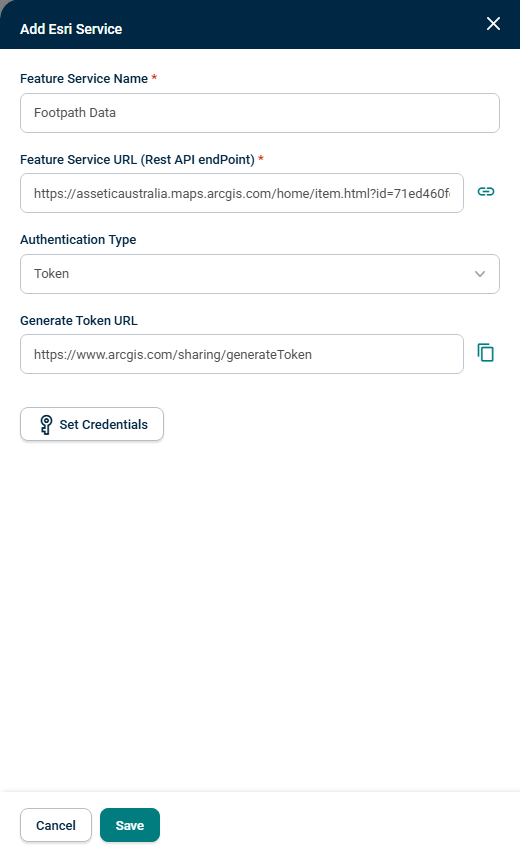 ESRI Integration Configuration