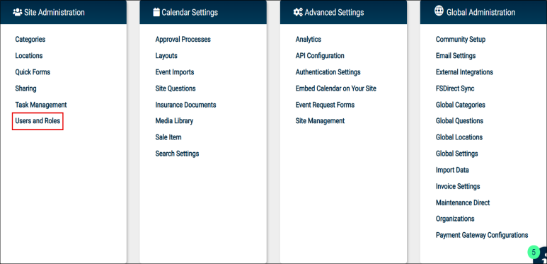 Event Manager Settings