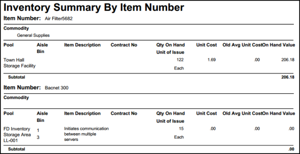 Recommended Reports in InventoryEdge