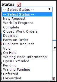 Work Order Status Definitions