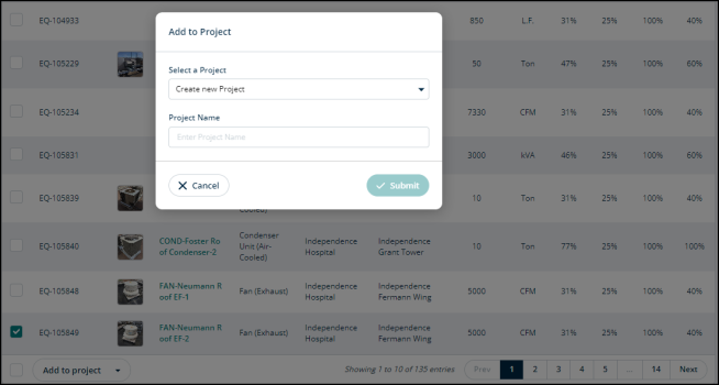 Adding assets to a project