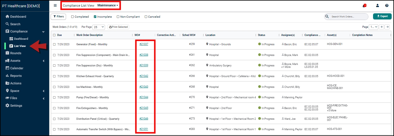 Compliance Dashboard